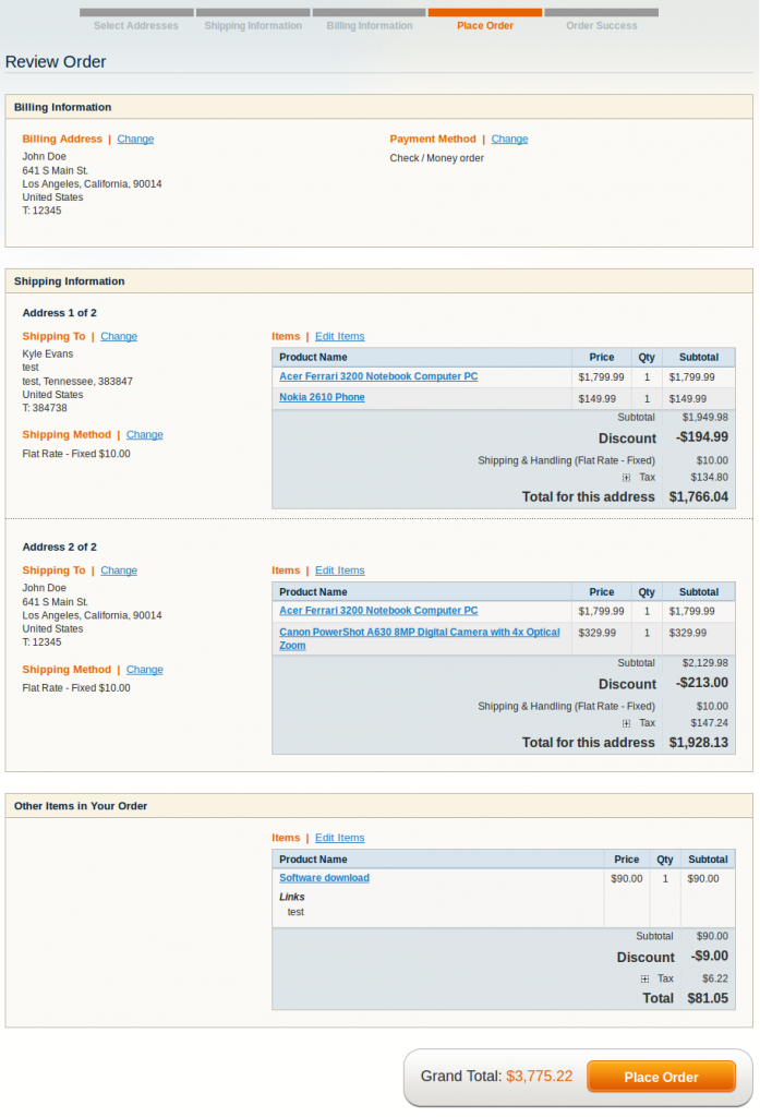 Magento Multishipping Checkout | Solving Magento